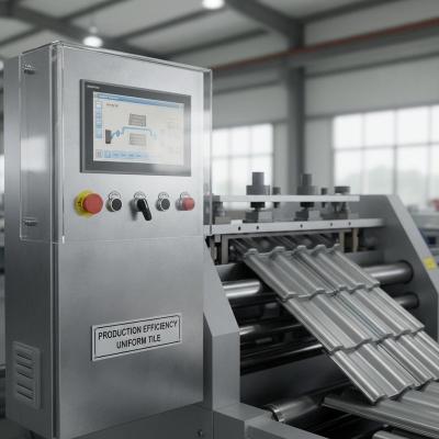 China PLC Control Metal Roofing Roll Forming Machine with 45# Steel Rollers and 8-30m/min Forming Speed for Efficient Steel Tile Production for sale