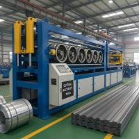 China Steel Corrugated Roll Forming Machine with 8T Pressure, Cutting Accuracy ±2mm, and Customized Length for Metal Roofing Panels for sale