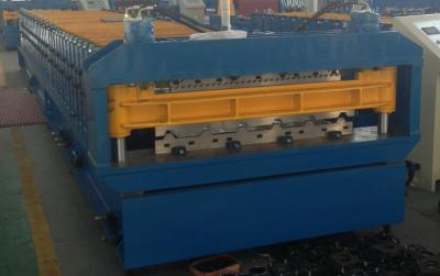 China Blue Double Layer Roll Forming Machine with 7.5KW Main Motor Power and 8.5T Capacity for sale