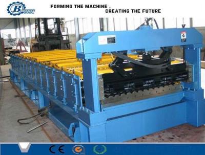 China Hydraulic Color Metal Steel Corrugated Roofing Sheet Making Machine With Powerful Driving System for sale