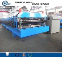 China 0.3-0.8mm Thickness Double Layer Roll Forming Machine with PLC Control System in Blue for sale