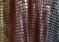 China Aluminium Metallic Sequin Fabric Curtain Panels 4mm 8mm Customized for sale
