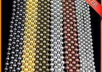 China 4X6 Stainless Steel Decorative Wire Mesh Ball Chain 8mm Diameter Customized for sale