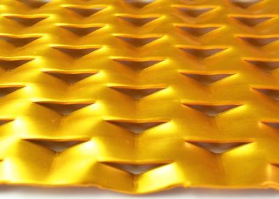 China Wall Covering Decorative Expanded Metal Mesh Screen Panels 80mm Width Anodized for sale