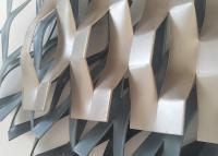 China Wall Covering Decorative Expanded Metal Mesh Screen Panels 80mm Width Anodized for sale