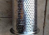 China 0.4mm Thickness Perforated Wire Mesh Metal Tube 200mm OD Mill Edge for sale
