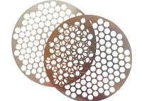 China Customized Perforated Metal Disc OD 50mm Stainless Steel Wire Cloth Discs 0.6mm Thick for sale