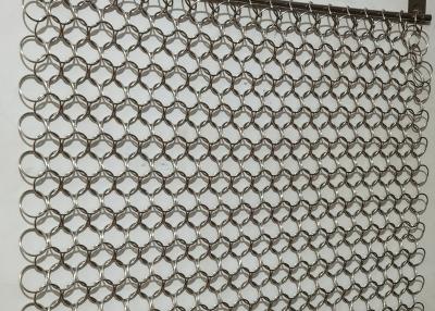 China 12m width Metal Mesh Ring Curtains 304 Stainless Steel Ring Mesh wearproof for sale