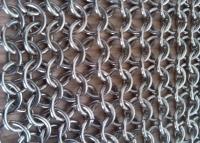 China 12m width Metal Mesh Ring Curtains 304 Stainless Steel Ring Mesh wearproof for sale