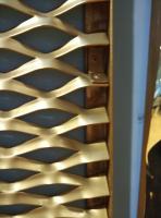 China Aluminum expanded metal mesh Curtain Wall GOLD COPER COLOUR for sale