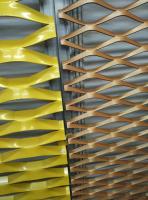 China PVDF coated Expanding Wire Mesh / Metal Curtain Wall Anodized Gold Copper Colour for sale