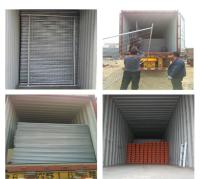 China Outdoor Windproof Privacy Fence 42mm OD Galvanized Temporary Fence On Concrete for sale