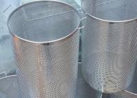 China 304 Perforated Stainless Steel Mesh / Filter Wire Mesh Cylindrical 5mm Hole for sale