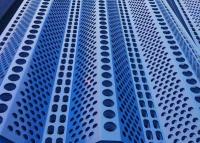 China Blue Perforated Windbreak Fence Panels 1.0mm Thickness For Noise Control for sale