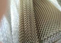China Gold Metal Aluminium Chain Link Fence Screen 5mm hole 2KG/M2 for sale