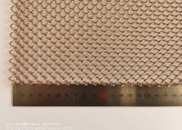 China Gold Metal Aluminium Chain Link Fence Screen 5mm hole 2KG/M2 for sale