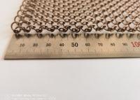 China Gold Metal Aluminium Chain Link Fence Screen 5mm hole 2KG/M2 for sale