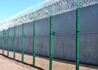 China PVC Welded Wire Green Mesh Security Fencing 358 2.2m width for sale