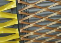 China 3MM 2MM Thickness Fluorocarbon Expanding Wire Mesh Aluminum Building Facade for sale