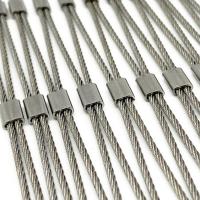 China 20mm Hole 316 Stainless Steel Wire Rope Ferrule Mesh Netting For Balustrade for sale