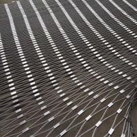 China SS316 Flexible Metal Wire Rope Mesh Architectural 100mm Hole for sale