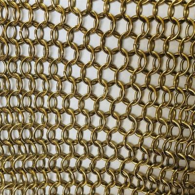 China Beautiful Gold Ring Decorative Wire Mesh 1.0mm Diameter for sale