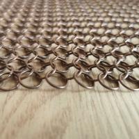 China Gold Metal 1.5mm Decorative Wire Mesh Chain Link Fence Screen Customization for sale
