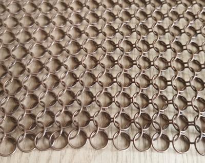China Gold Metal 1.5mm Decorative Wire Mesh Chain Link Fence Screen Customization for sale