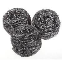 China 8x6cm 410 Stainless Steel Wool Wire Cleaning Ball Kitchen Scourer for sale