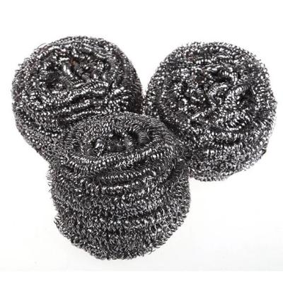 China 8x6cm 410 Stainless Steel Wool Wire Cleaning Ball Kitchen Scourer for sale