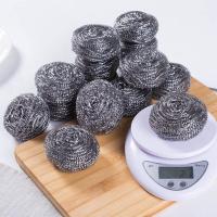 China 8x6cm 410 Stainless Steel Wool Wire Cleaning Ball Kitchen Scourer for sale