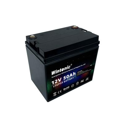 China Energy Solar Cell Battery 12v 50ah Lithium Battery 12v 50ah Lifepo4 Battery Pack Deep Cycle for Electric Pedal Yacht Cycle Boat for sale