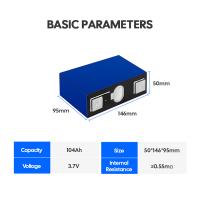 China 3.7V 104Ah LFP Prismatic Cell LiFePO4 Battery for sale