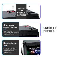 China Built-in BMS  Deep Cycle for RV Solar Boat Marine Trolling Motor Lithium Ion Pack 12v 200ah Lifepo4 Battery for sale