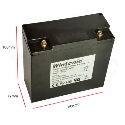 China Deep Cycle 12V 20ah Lifepo4 Battery Cell Pack 24Ah for Energy Solar Cell Battery Lithium Ion Emergency  Storage Battery for sale