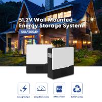 China 51.2V 100 200Ah Wall-mounted  Energy Storage Battery PACK LFP  100AH 200AH 5KW 10KW for sale