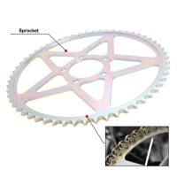 China Sur-Ron LightBee S/X Rear Sprocket in 500g Silver CNC Aluminum Alloy with Customized Logo for sale