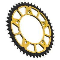 China Black yellow Custom 525 40-48T Ladle Aluminum Sprocket for Suzuki DL650 DL1000 DL1050 for sale