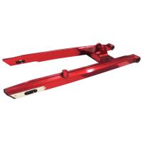 China Red Custom Logo CNC Aluminum Alloy Extended Swing Arm for Yamaha LC150 Y15 Thickened for sale