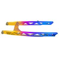 China Aluminum Alloy Triangular Hollow Burnt Titanium Swing Arm for Yamaha LC135 Customized for sale