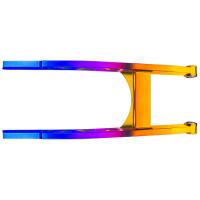 China Aluminum Alloy Triangular Hollow Burnt Titanium Swing Arm for Yamaha LC135 Customized for sale