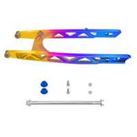 China Aluminum Alloy Triangular Hollow Burnt Titanium Swing Arm for Yamaha LC135 Customized for sale