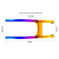 China Aluminum Alloy Triangular Hollow Burnt Titanium Swing Arm for Yamaha LC135 Customized for sale