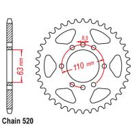 China Motorcycle Sprocket for KTM 200 390 RC Custom 520 42-45T Aluminum Ladle Performance for sale
