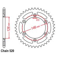 China 520 39-53T Ladle Aluminum Sprocket for Suzuki DRZ400SM RMZ250 RMZ450 Made of Materials for sale