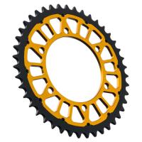 China Customizable Logo 520 38-48T Ladle Aluminum Sprocket for Kawasaki EX400 Z400 EX300 KLE300 for sale