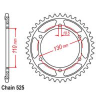 China Custom Design 525 41-50T CNC Aluminum Sprocket for Yamaha YZF R6 R7 MT10 MT07 Custom for sale