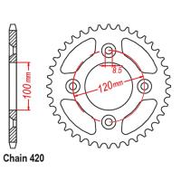 China Replace/Repair Purpose Custom 420 47T CNC Aluminum Sprocket for Yamaha YZ65 and Durable for sale