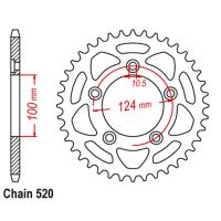 China 520 39-48T Sprocket for Ducati 1100 800 Scrambler CNC Aluminum Material Custom Design for sale