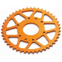 China Custom CNC T6061 Aluminum Rear Sprocket for KTM Duke 390 125 200 Orange Customizable for sale